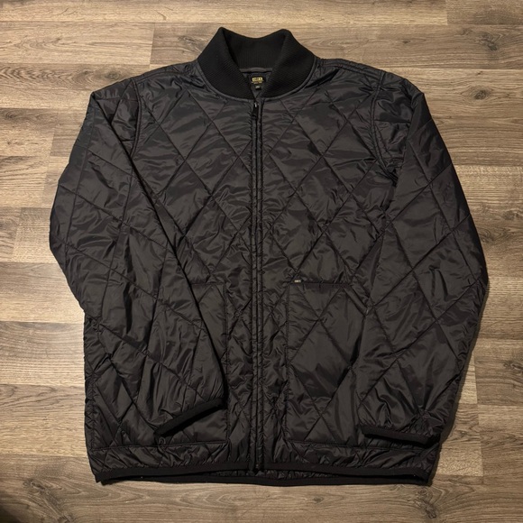 Obey | Jackets & Coats | Obey Quilted Black Puffer Full Zip Bomber ...